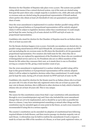 The Government system of Italy | PDF