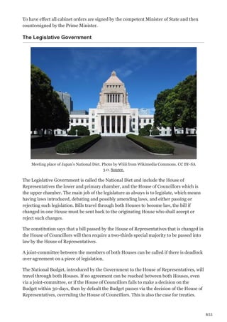 The Government system of Japan | PDF
