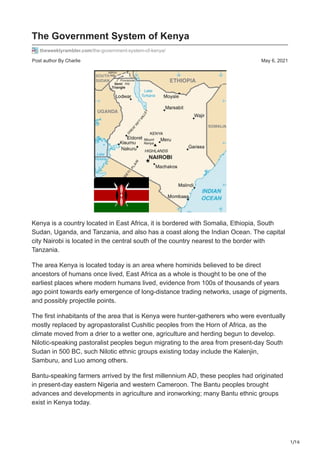 The Government system of Kenya | PDF