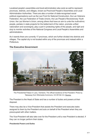 The Government system of Laos | PDF