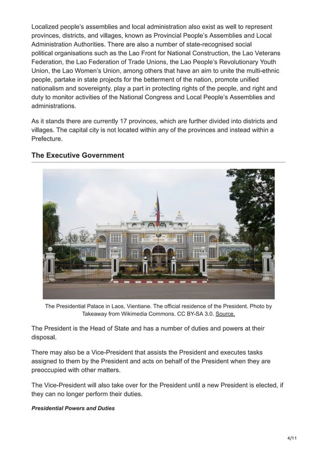 The Government system of Laos | PDF