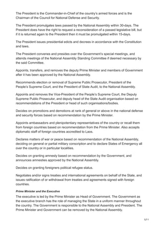 The Government system of Laos | PDF