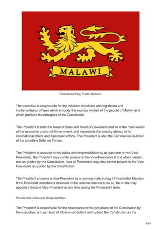The Government system of Malawi | PDF