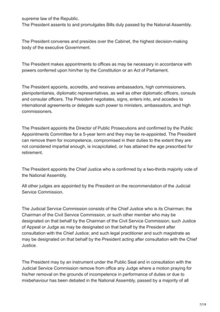 The Government system of Malawi | PDF