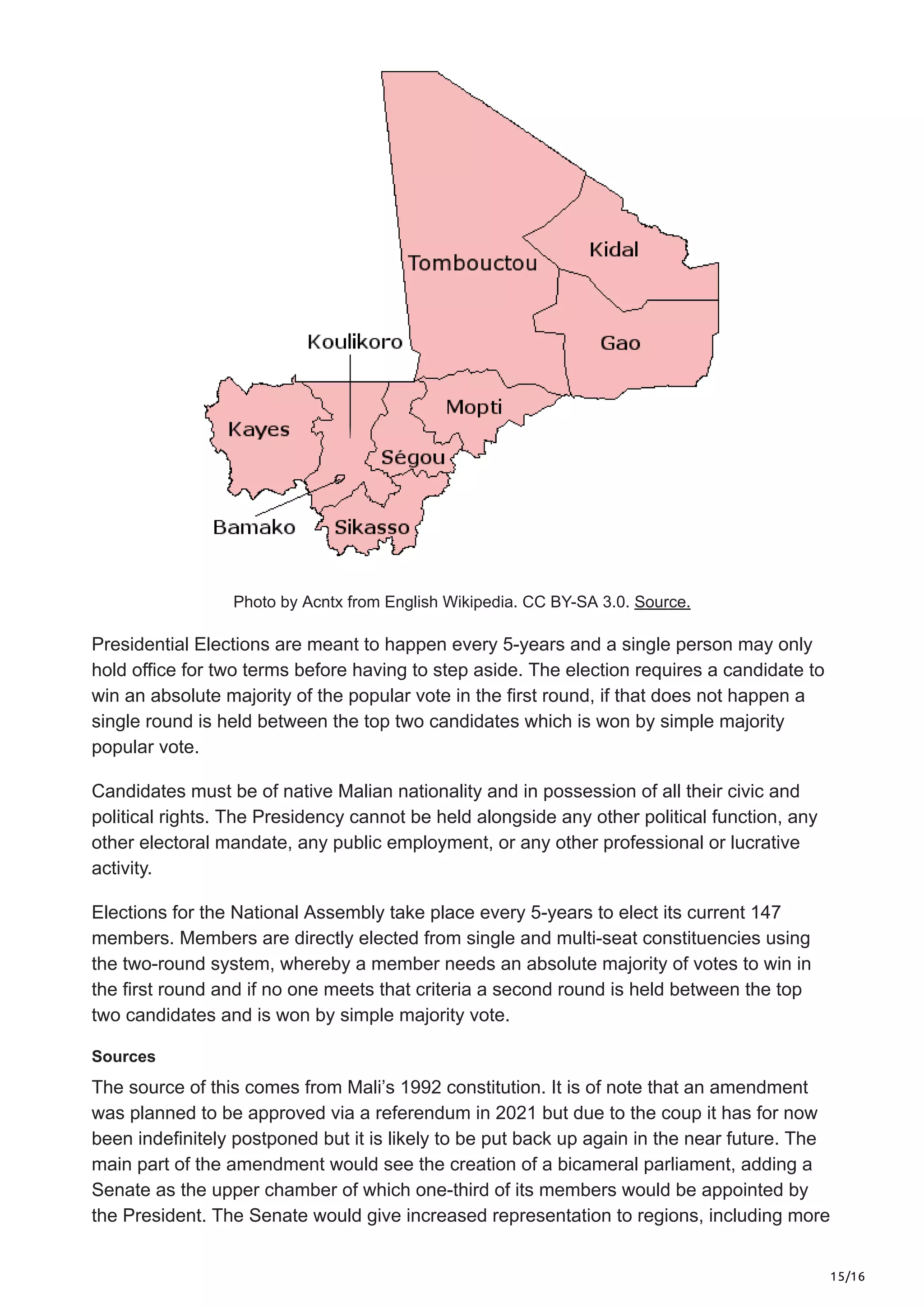 The Government system of Mali | PDF