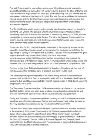 The Government system of Mali | PDF