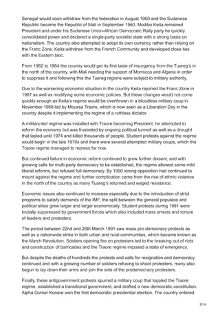 The Government system of Mali | PDF