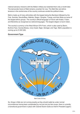 The Government system of Mali | PDF