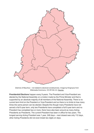 The Government System of Mauritius | PDF