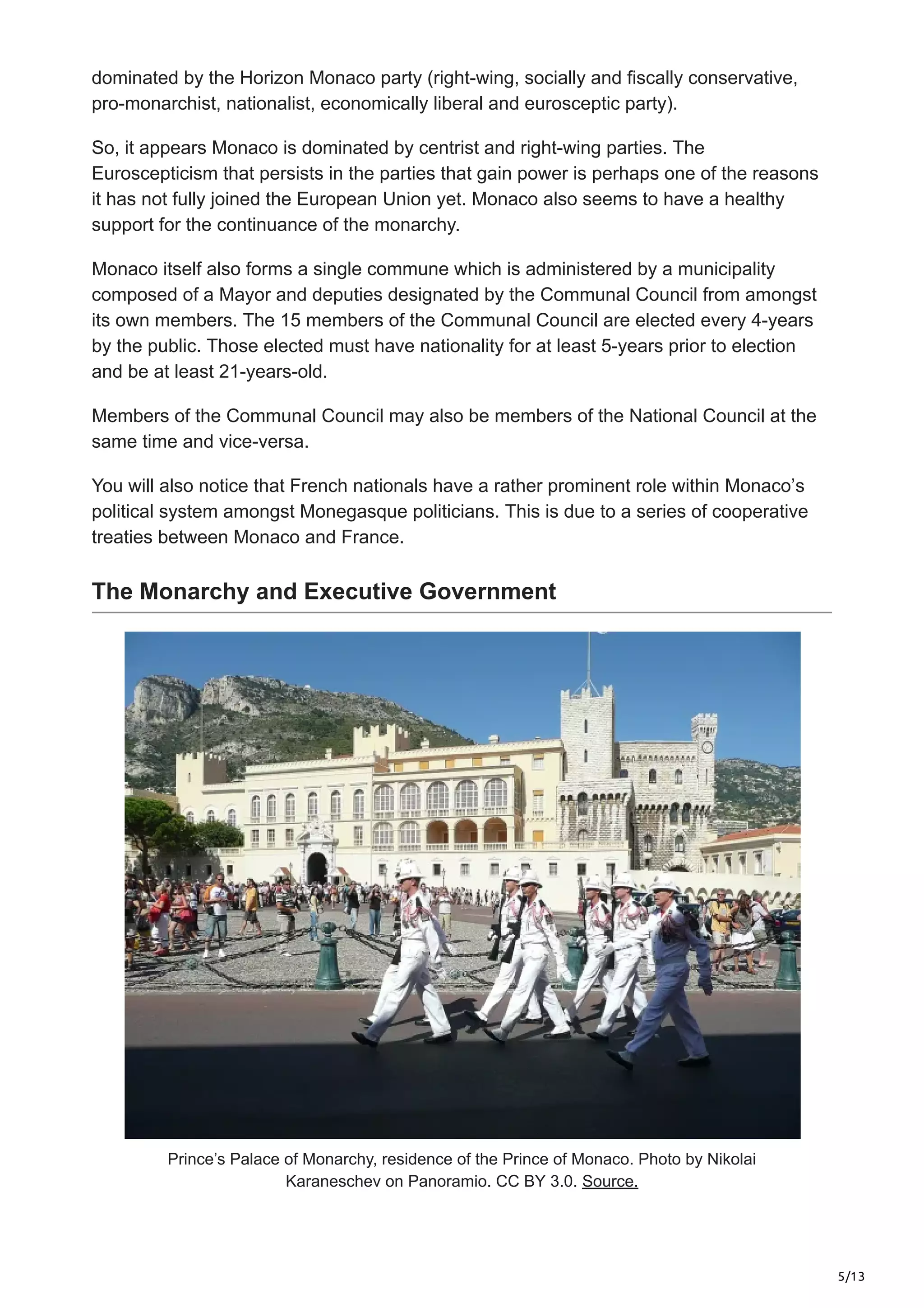 The Government System of Monaco | PDF