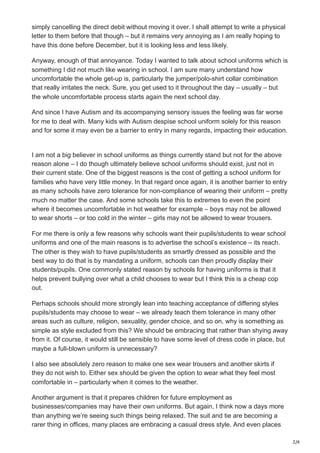 The Problem with School Uniforms and the Possible Fixes | PDF