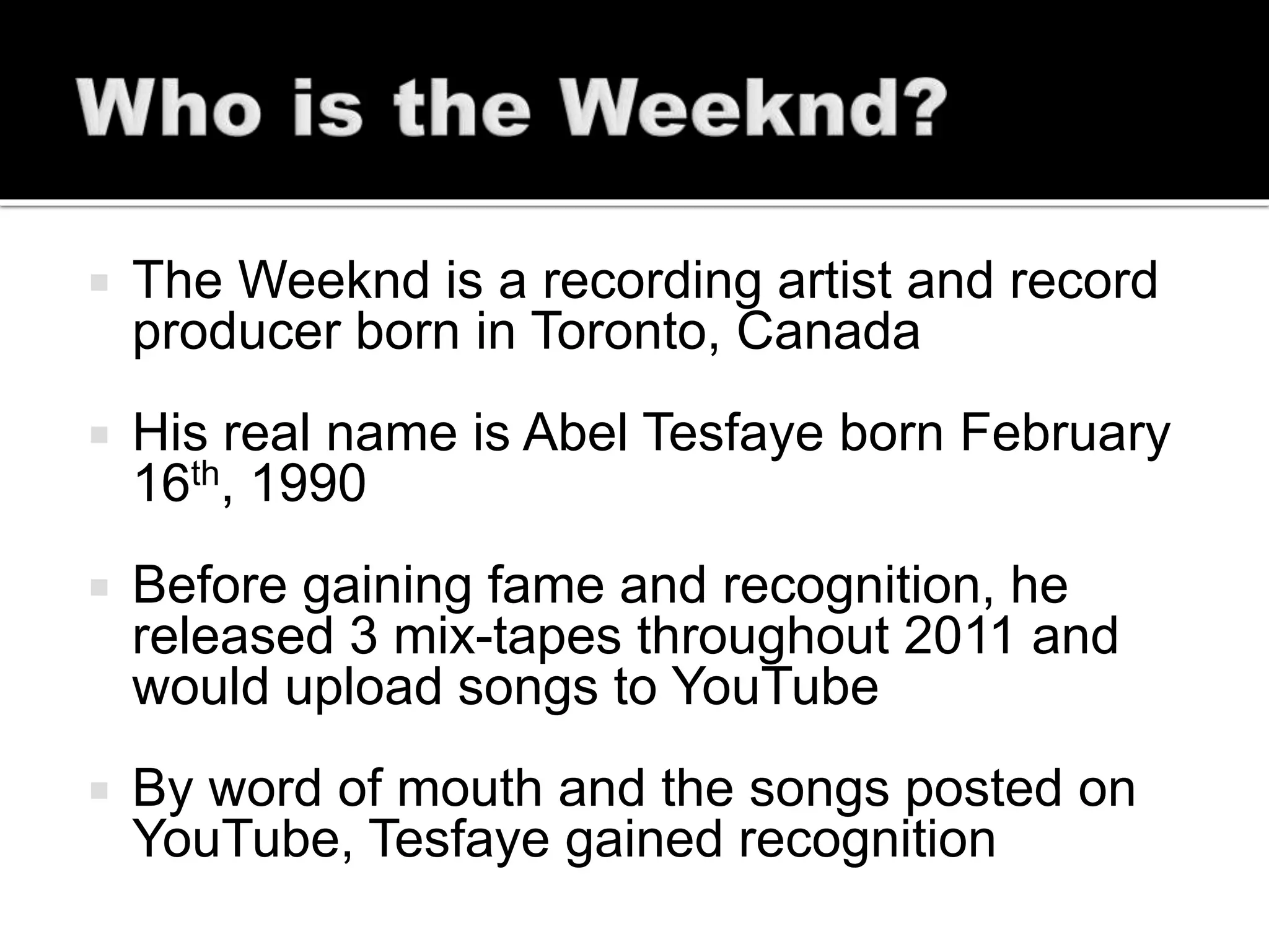 The weeknd | PPTX