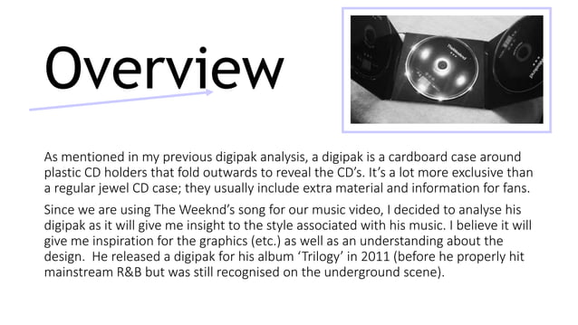 The Weeknd’s Digipak | PPT
