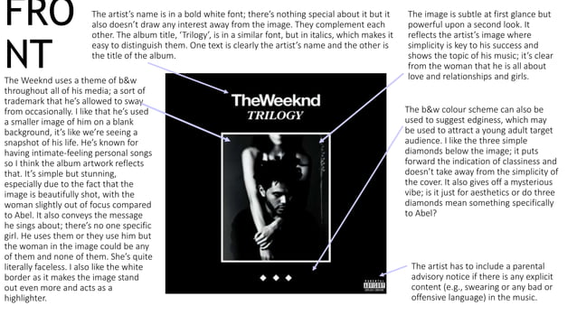 The Weeknd’s Digipak | PPT
