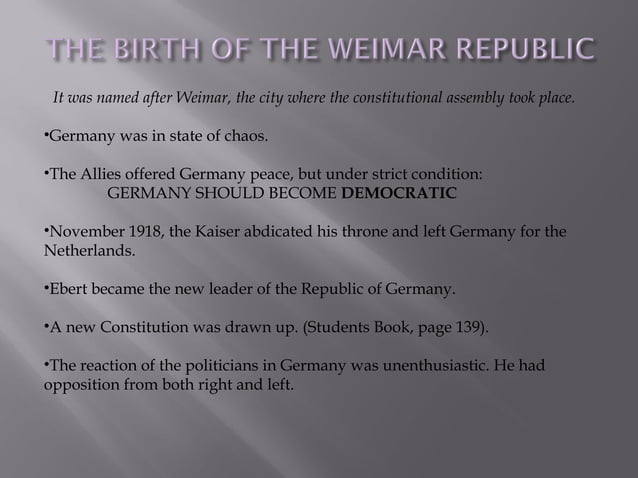 The weimar republic | PPT