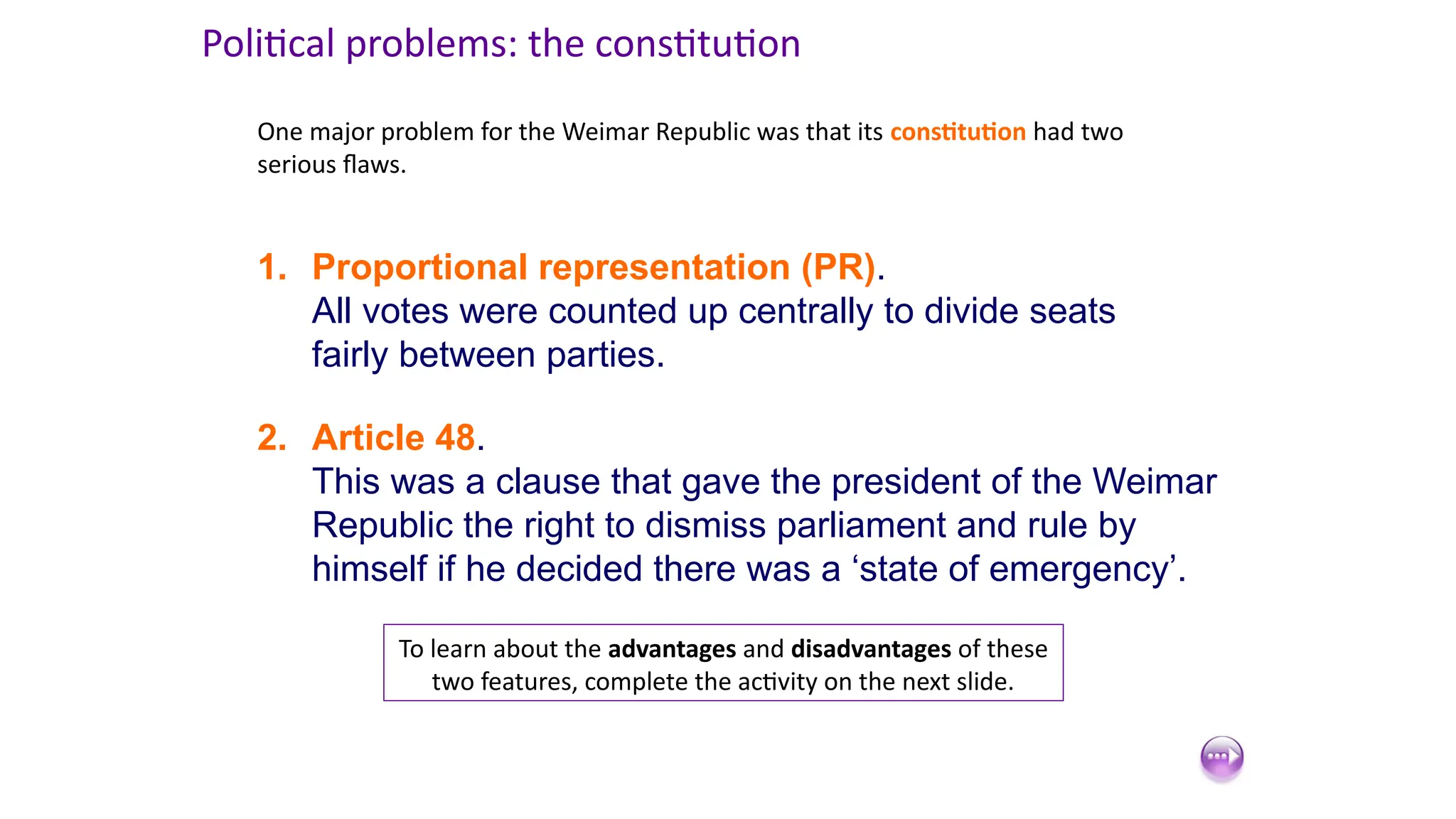 The Weimar Republic presentation characteristics | PPT