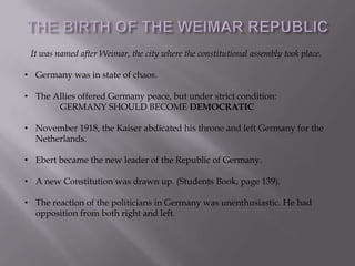 The Weimar Republic | PPTX