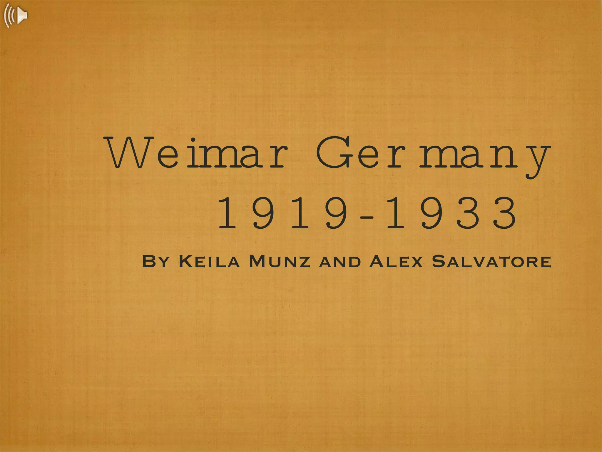 The Weimar Republic | PPT