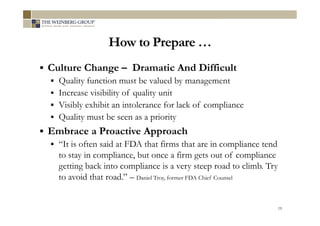 FDA’s New Strategy on Enforcement: The Growing Perils of Inadequate ...