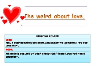 The weird about love | PPT