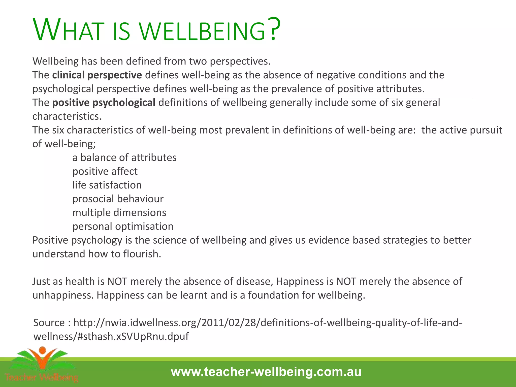 The wellbeing classroom | PPTX