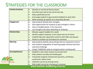 The wellbeing classroom | PPTX