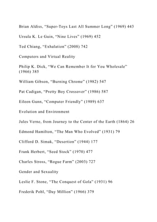 The Wesleyan anthology of Science Fiction. . . ..docx