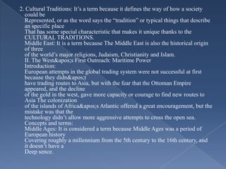 The west and the world | PPT