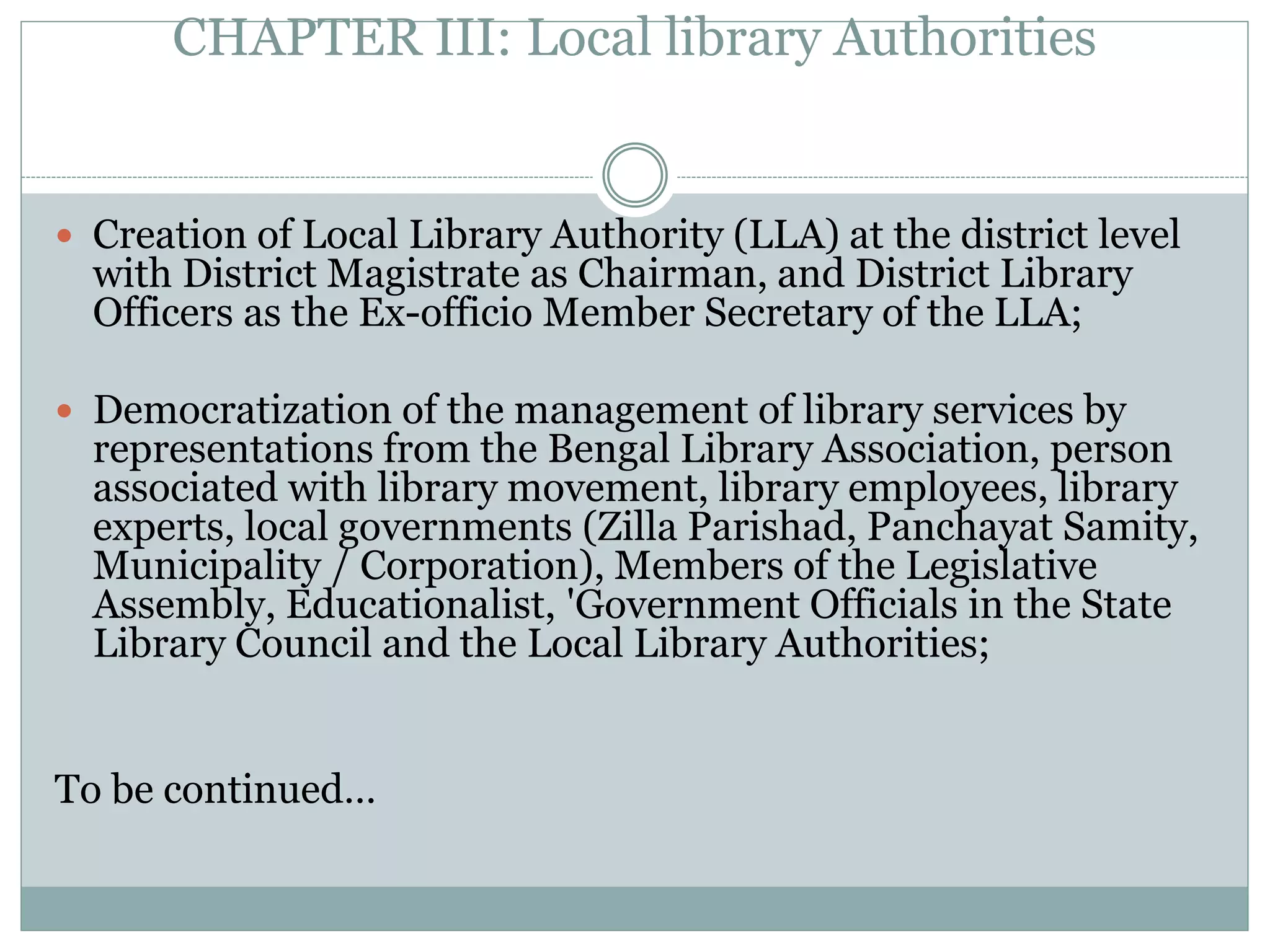 Salient Feature of West Bengal Public Library Act 1979 | PPT