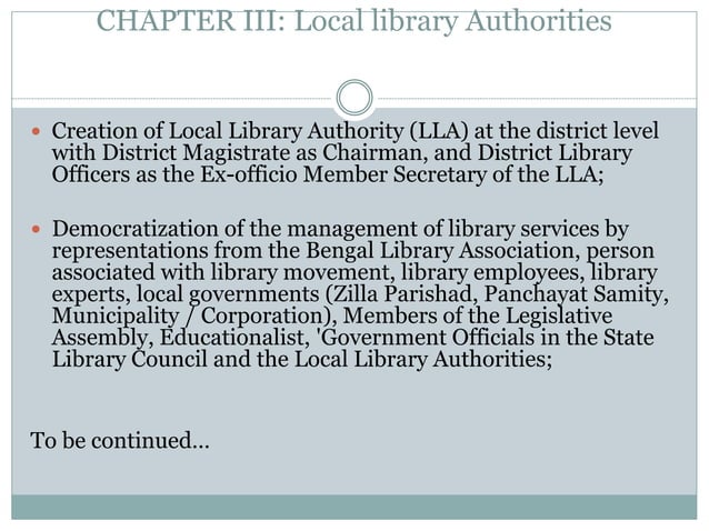Salient Feature of West Bengal Public Library Act 1979 | PPT