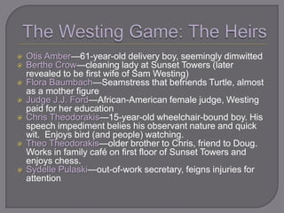 The Westing Game | PPTX