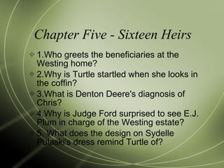 The Westing Game Chapter Questions | PPT