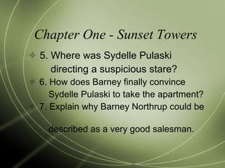 The Westing Game Chapter Questions | PPT