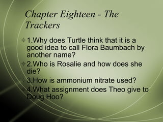 The Westing Game Chapter Questions | PPT