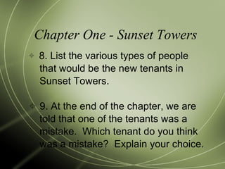 The Westing Game Chapter Questions | PPT