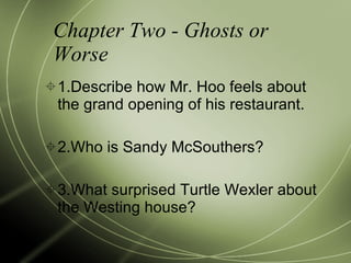 The Westing Game Chapter Questions | PPT