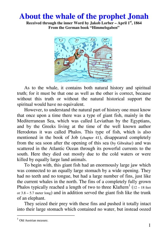 The whale of Jonah | PDF | Large Animals | Pets