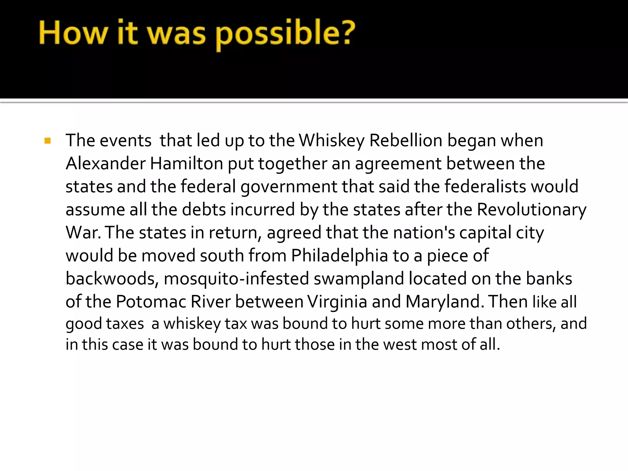 The whiskey rebellion | PPTX