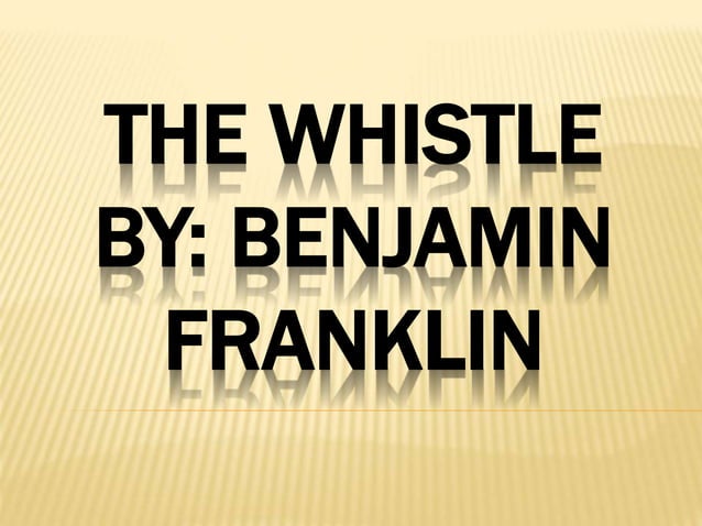 English 9 - The Whistle | PPTX