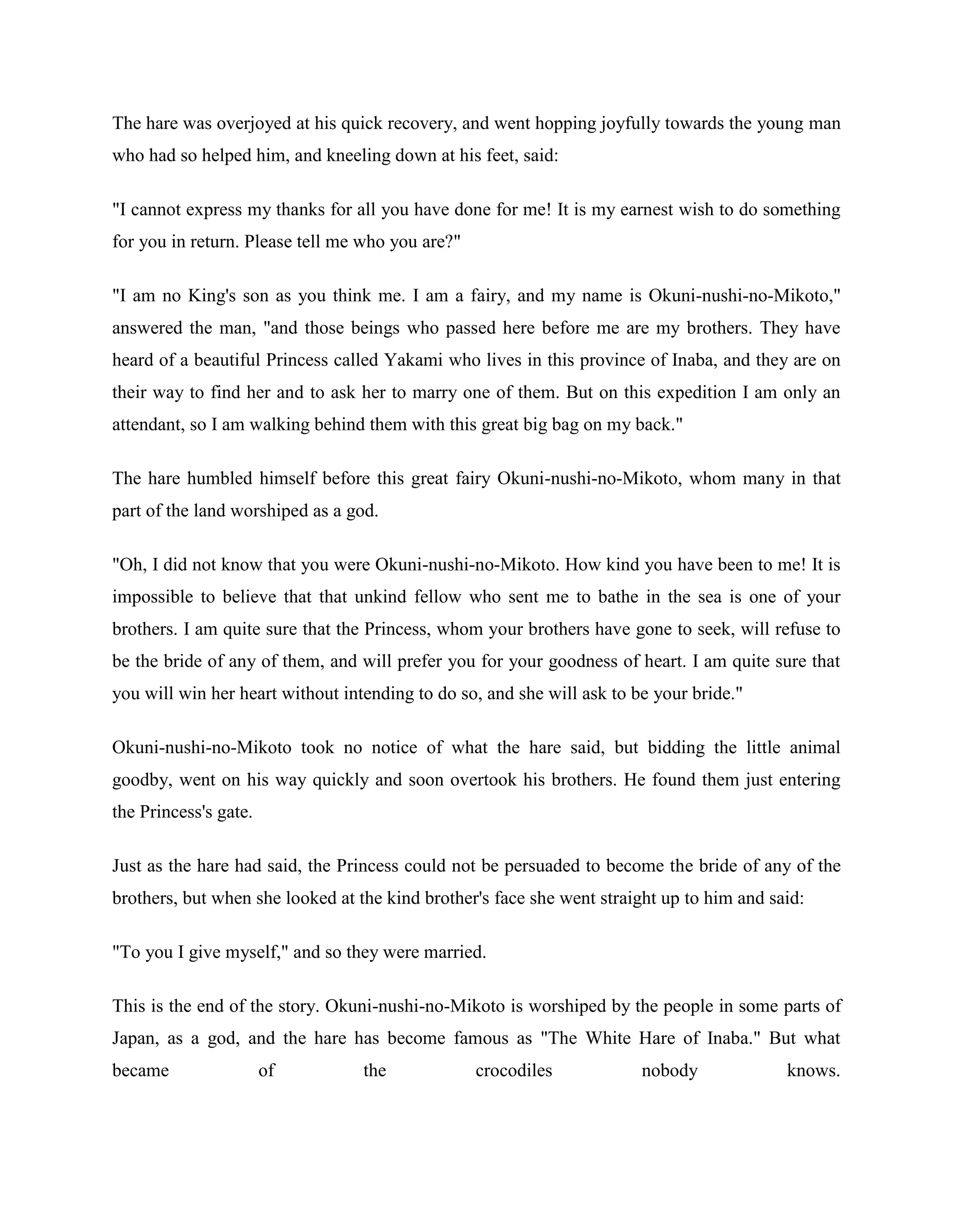 The white hare and the crocodiles | DOCX