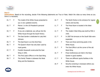 The white house listening activity | PDF