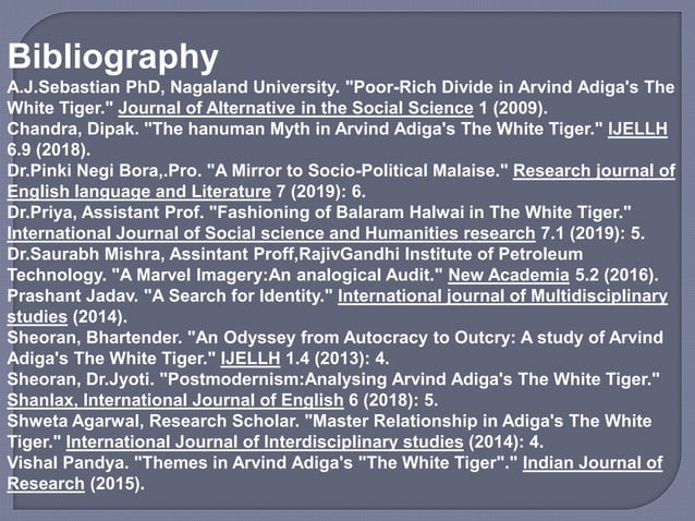 The White Tiger | PPTX | Hinduism | Religion & Spirituality