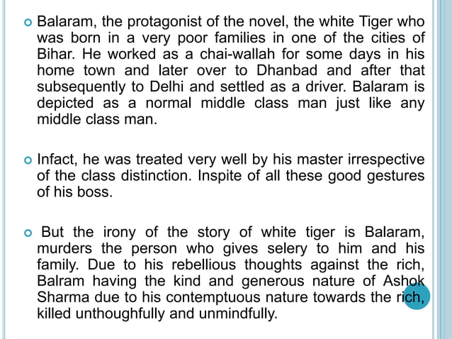 The white tiger | PPTX
