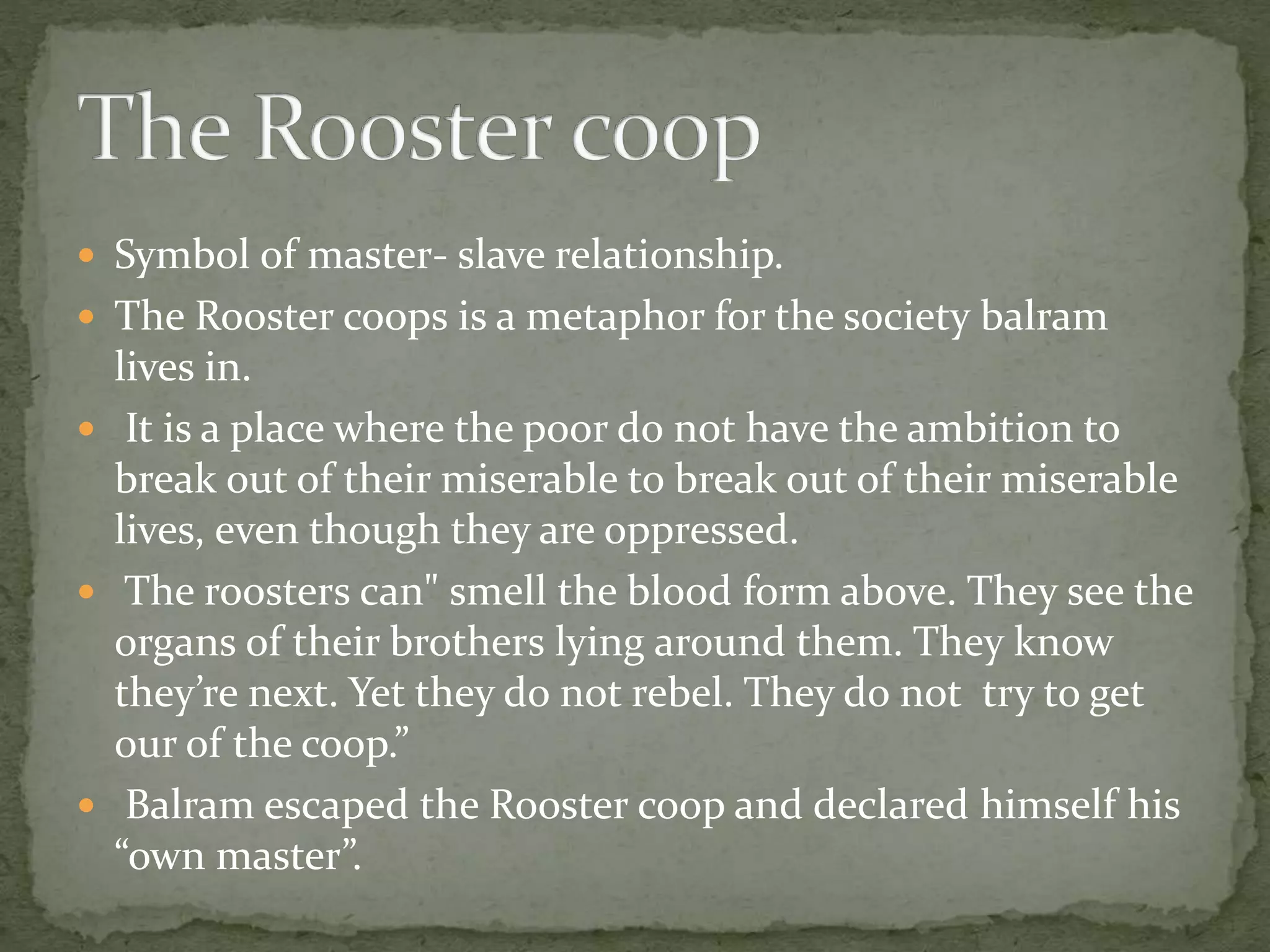 symbolism in The white tiger | PPTX