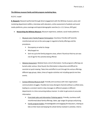 The whitney museum family and kids program comm campaign | PDF