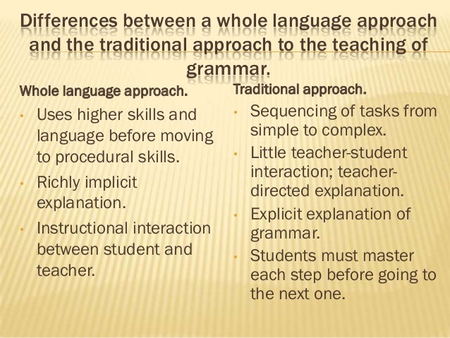 The Whole Language Approach the-whole-language-approach