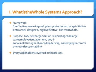 The whole systems approach (wsa) | PPTX