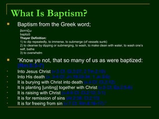 The whole truth of baptism | PPT | Christianity | Religion & Spirituality