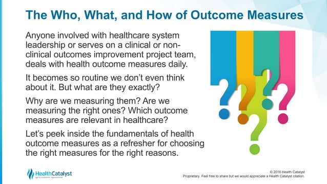 The Who, What, and How of Health Outcome Measures | PPTX