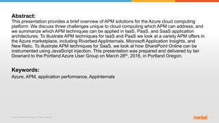 Why and How to Monitor Application Performance in Azure | PPT